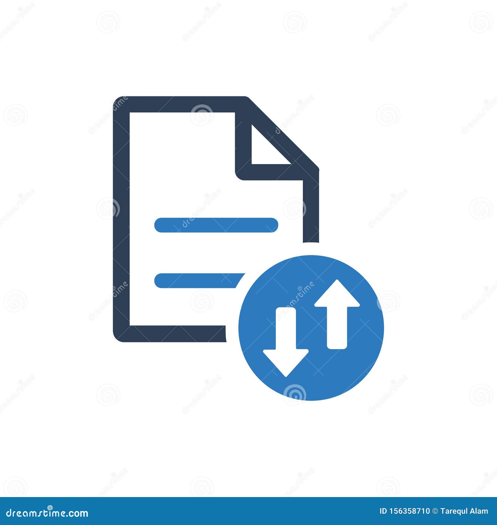 Download and Upload Document Icon is a Simple Illustration . this is ...