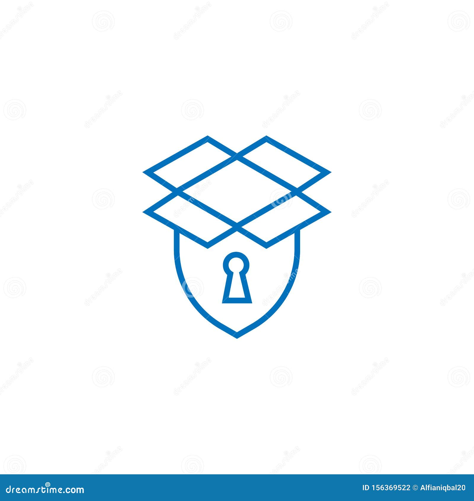 Storage Box Security Icon or Logo in Modern Line Style for Web Site ...