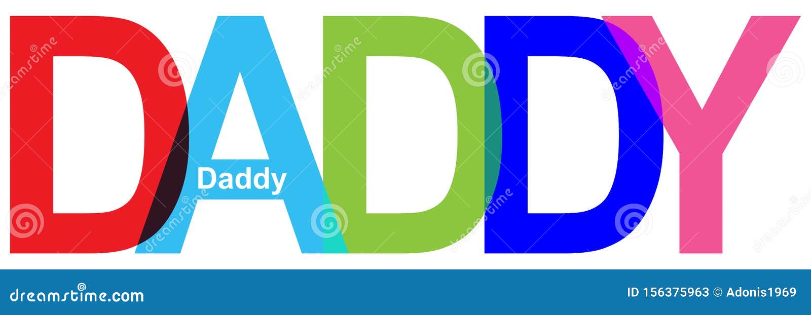 Colorful daddy on white stock illustration. Illustration of special ...