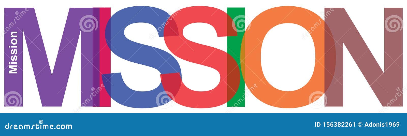 Colorful mission on white stock illustration. Illustration of religious ...