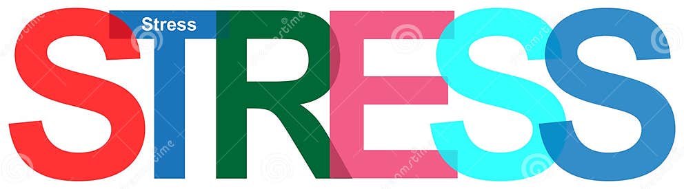 Colorful stress on white stock illustration. Illustration of psychology ...