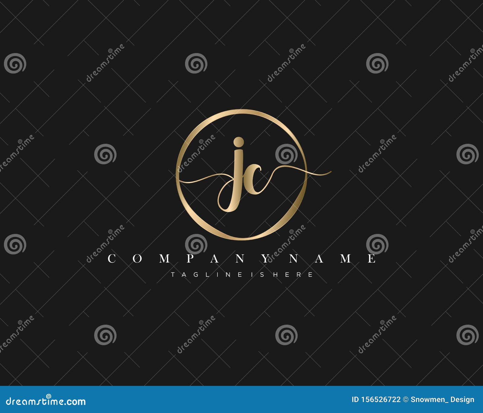 JC Initial Handwriting Logo Template Vector. Stock Vector ...