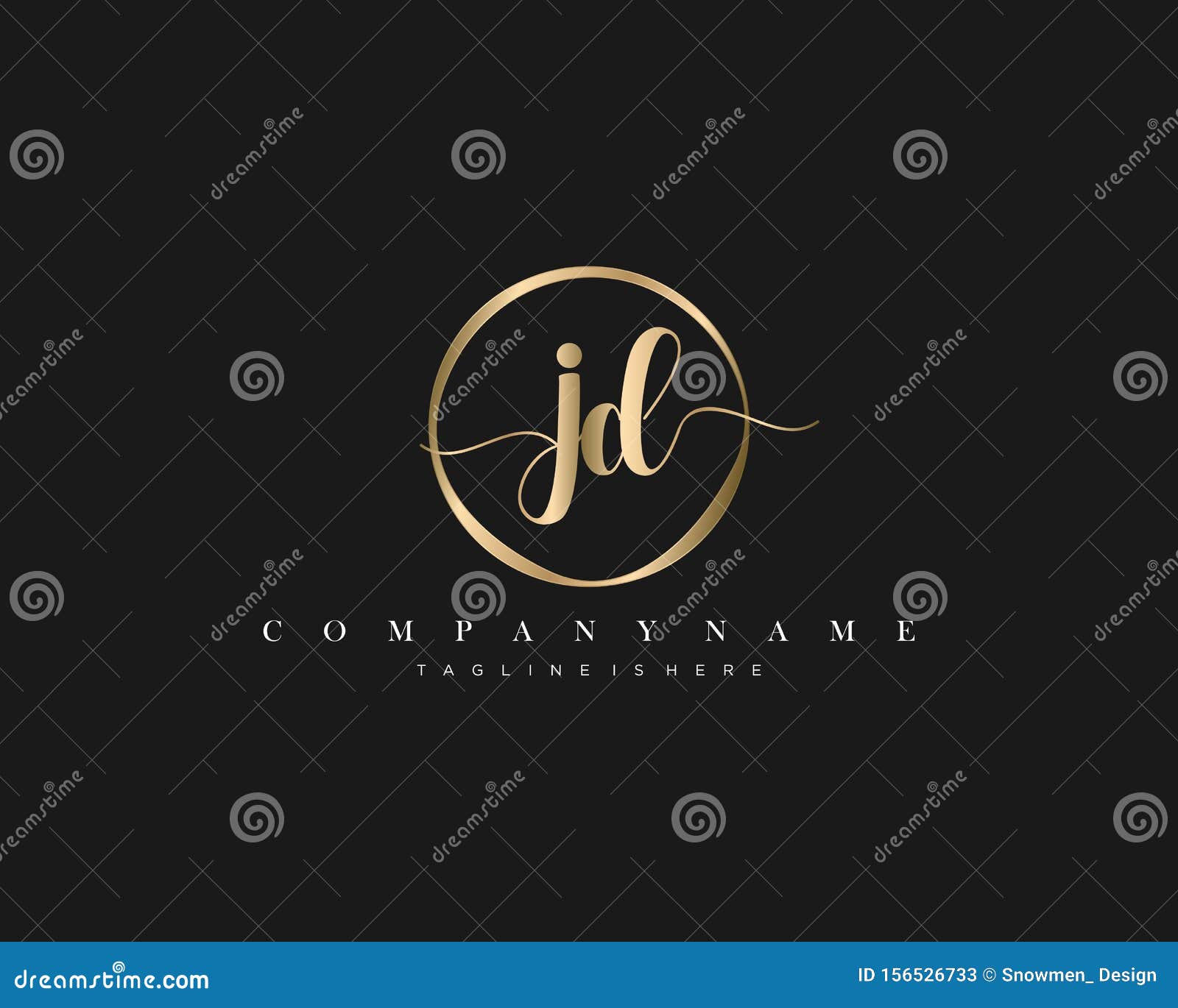 JD Initial Handwriting Logo Template Vector. Stock Vector ...