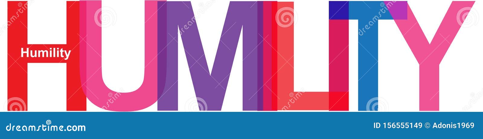 Colorful humility on white stock illustration. Illustration of ...