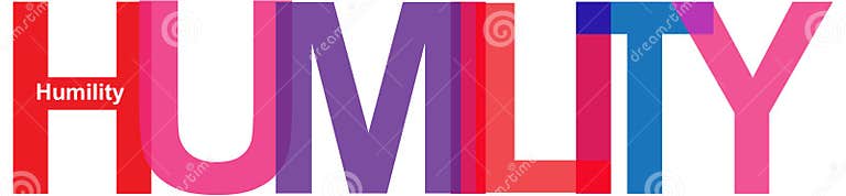 Colorful humility on white stock illustration. Illustration of ...