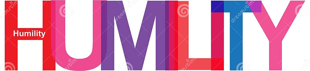 Colorful humility on white stock illustration. Illustration of ...