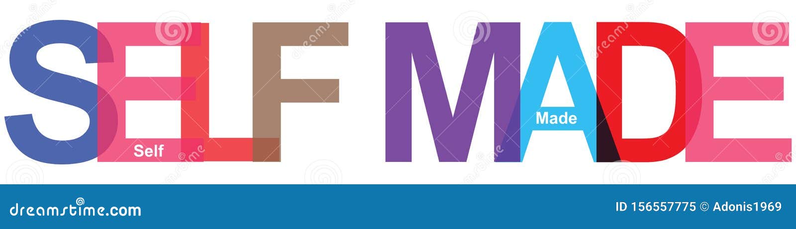 Self Made Tattoo Lettering Cartoon Vector | CartoonDealer.com #96606997