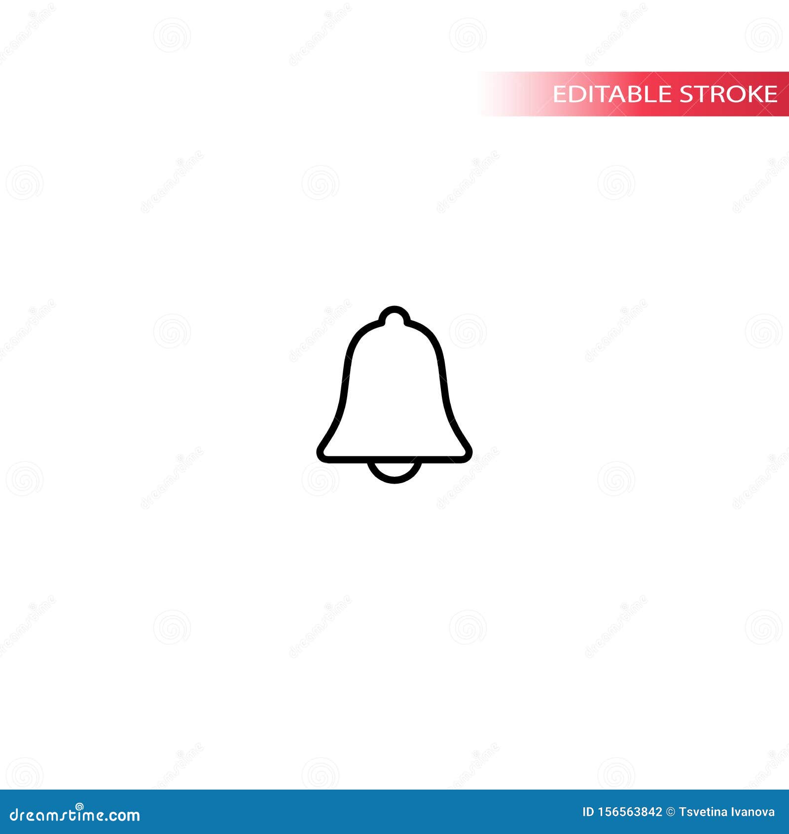 Bell Simple Icon. Ringer In A Round Symbol Button. Vector Illustration ...