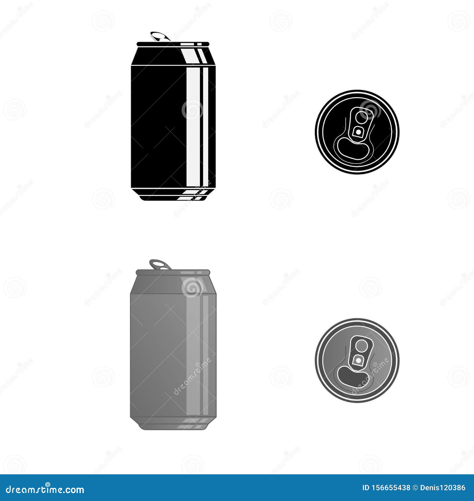 Aluminum can stock illustration. Illustration of capacity - 156655438