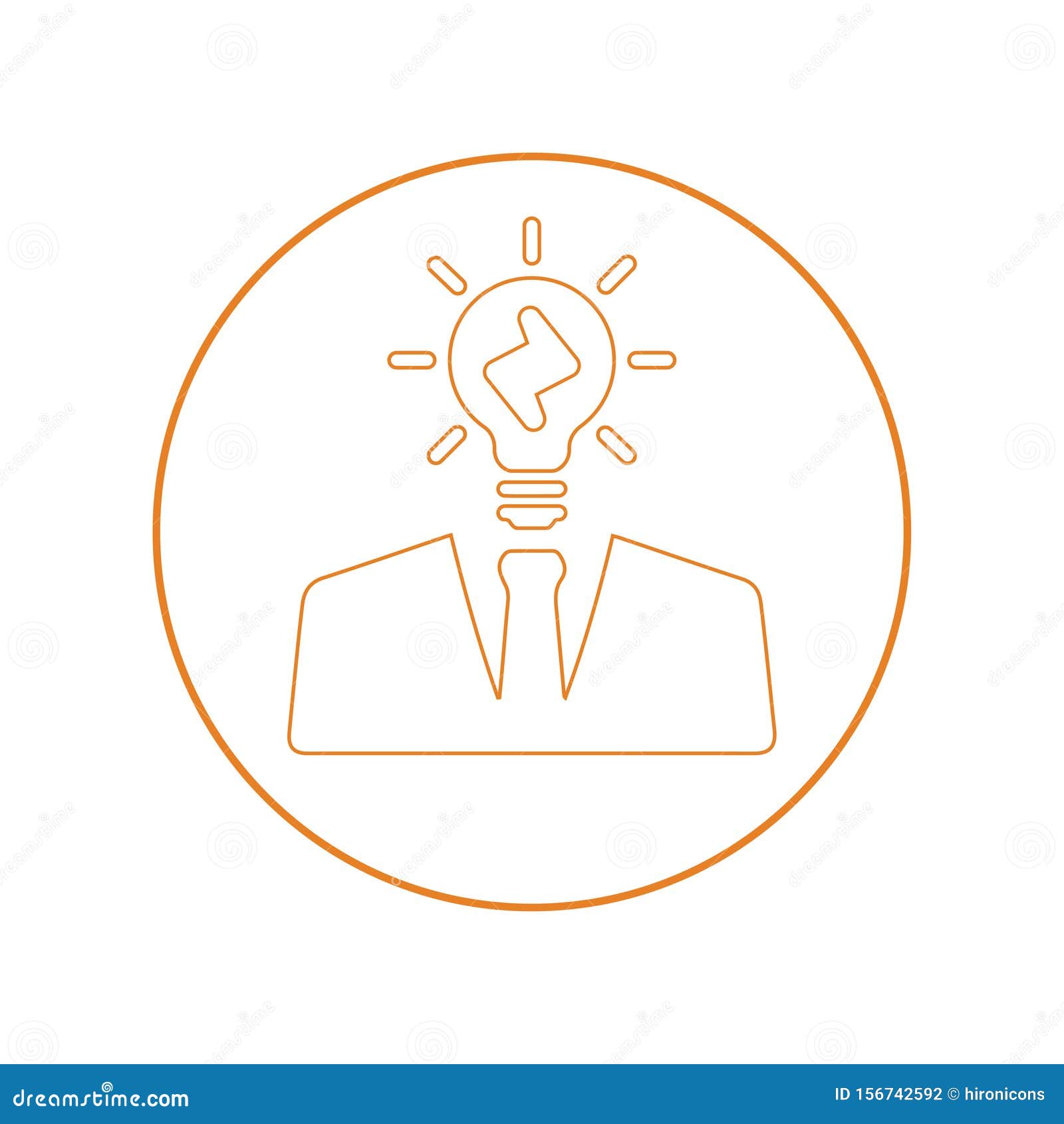 Business Thinking, Idea Generate, Smart Idea Icon Stock Illustration ...