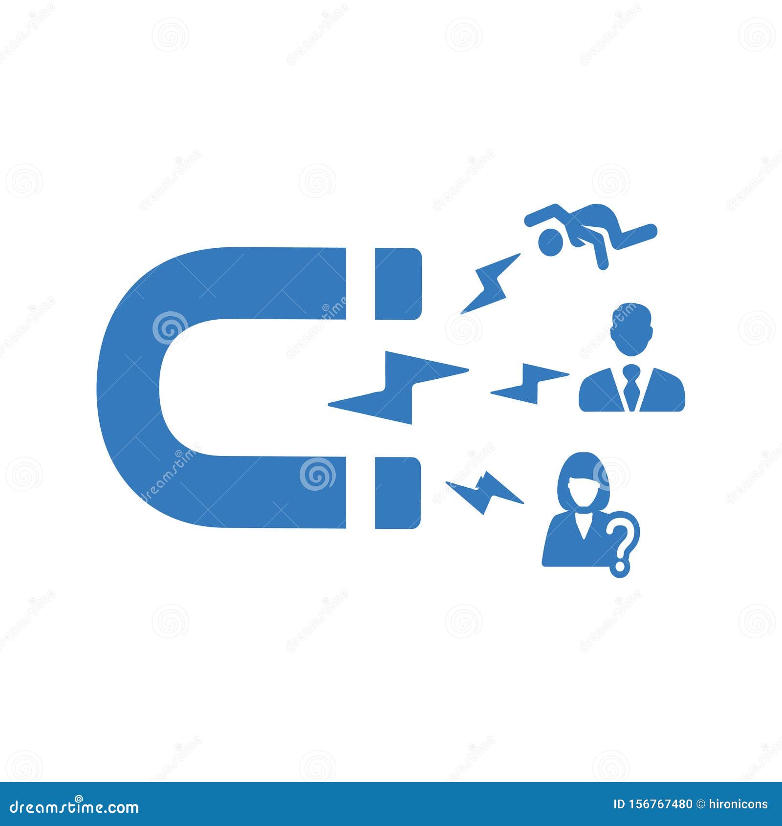 Attract Customers, People, Marketing Icon Stock Illustration ...