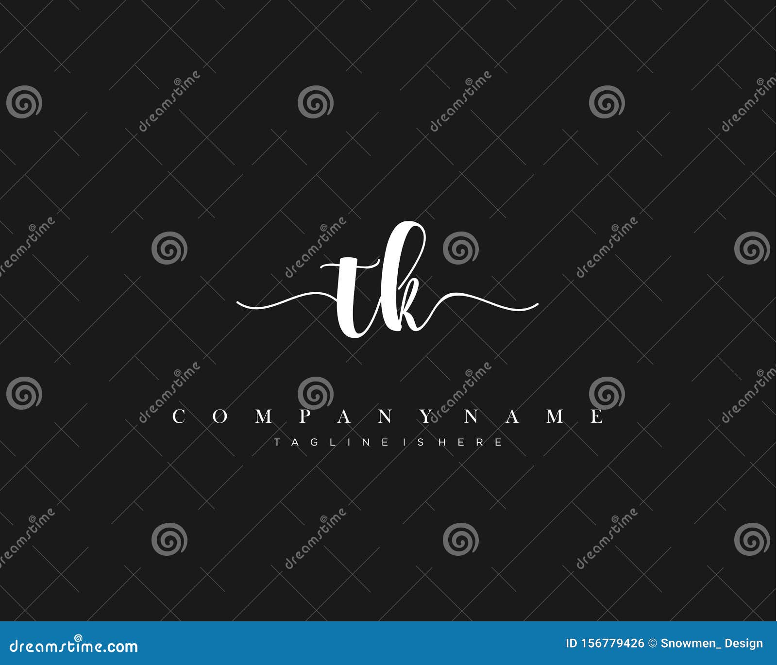 TK Initial Handwriting Logo Template Vector. Stock Vector ...