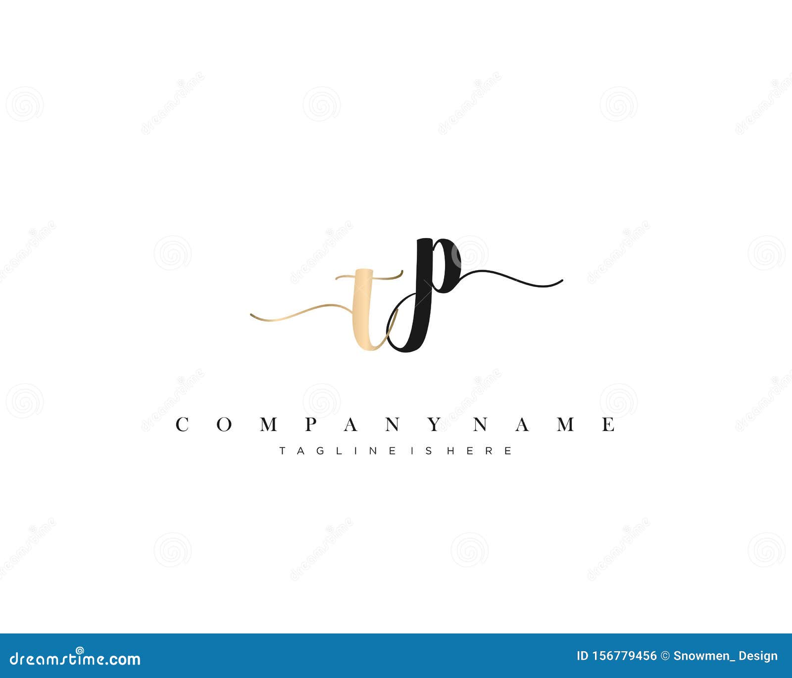 TP Initial Handwriting Logo Template Vector. Stock Illustration ...