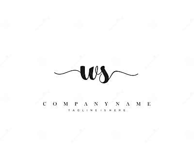 WS Initial Handwriting Logo Template Vector. Stock Vector ...