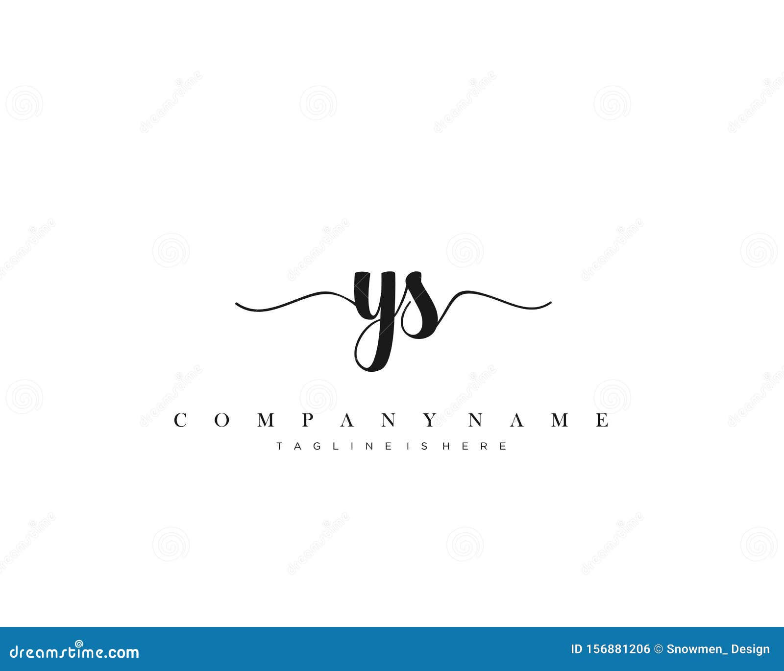 YS Initial Handwriting Logo Template Vector. Stock Vector ...