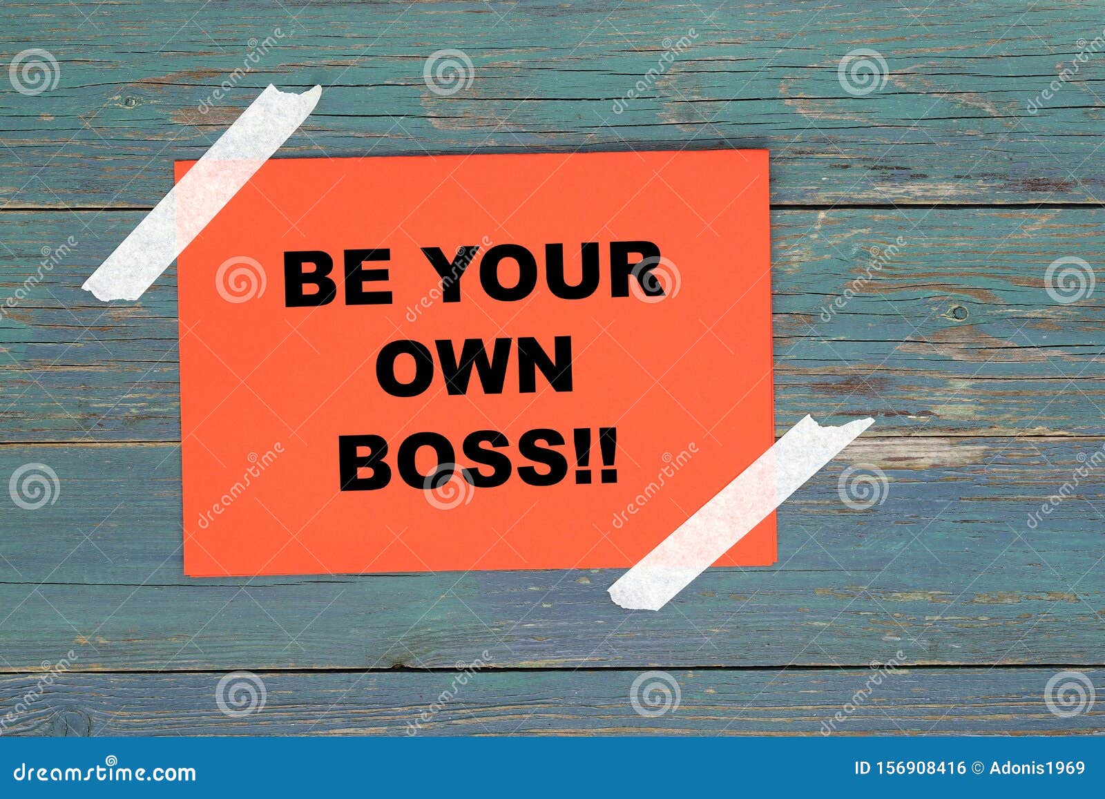 Be your own boss on paper stock illustration. Illustration of ...