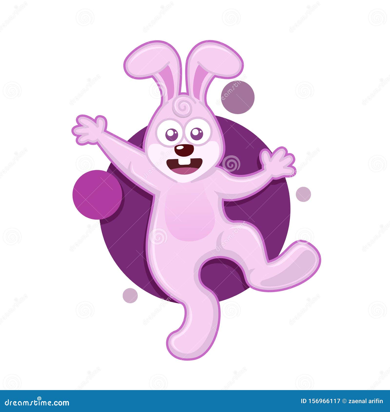 Dancing rabbit mascot stock vector. Illustration of dancing - 156966117