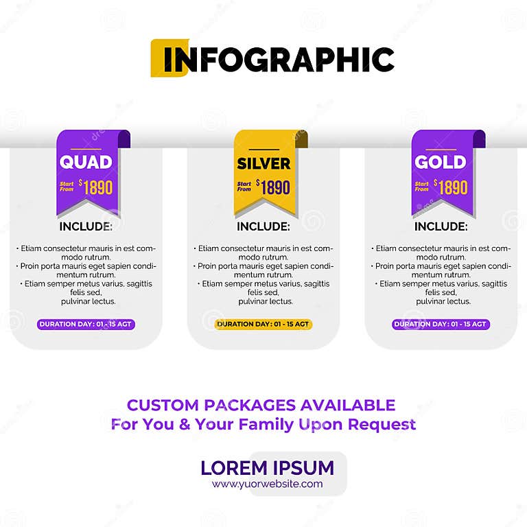 Infographic Element with Package or Options or Steps. Stock ...