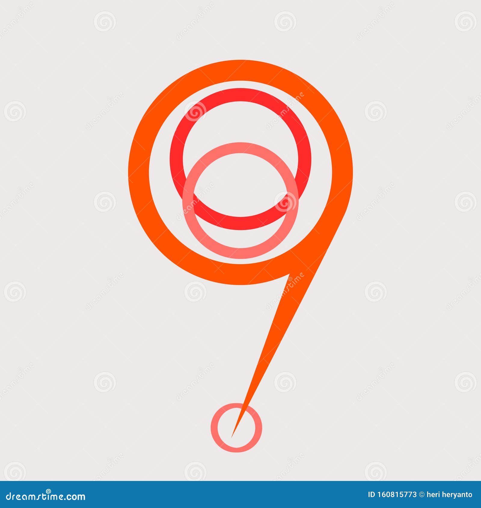 Number Nine Logo Vector Design Template. Logo 9 Design. Stock ...