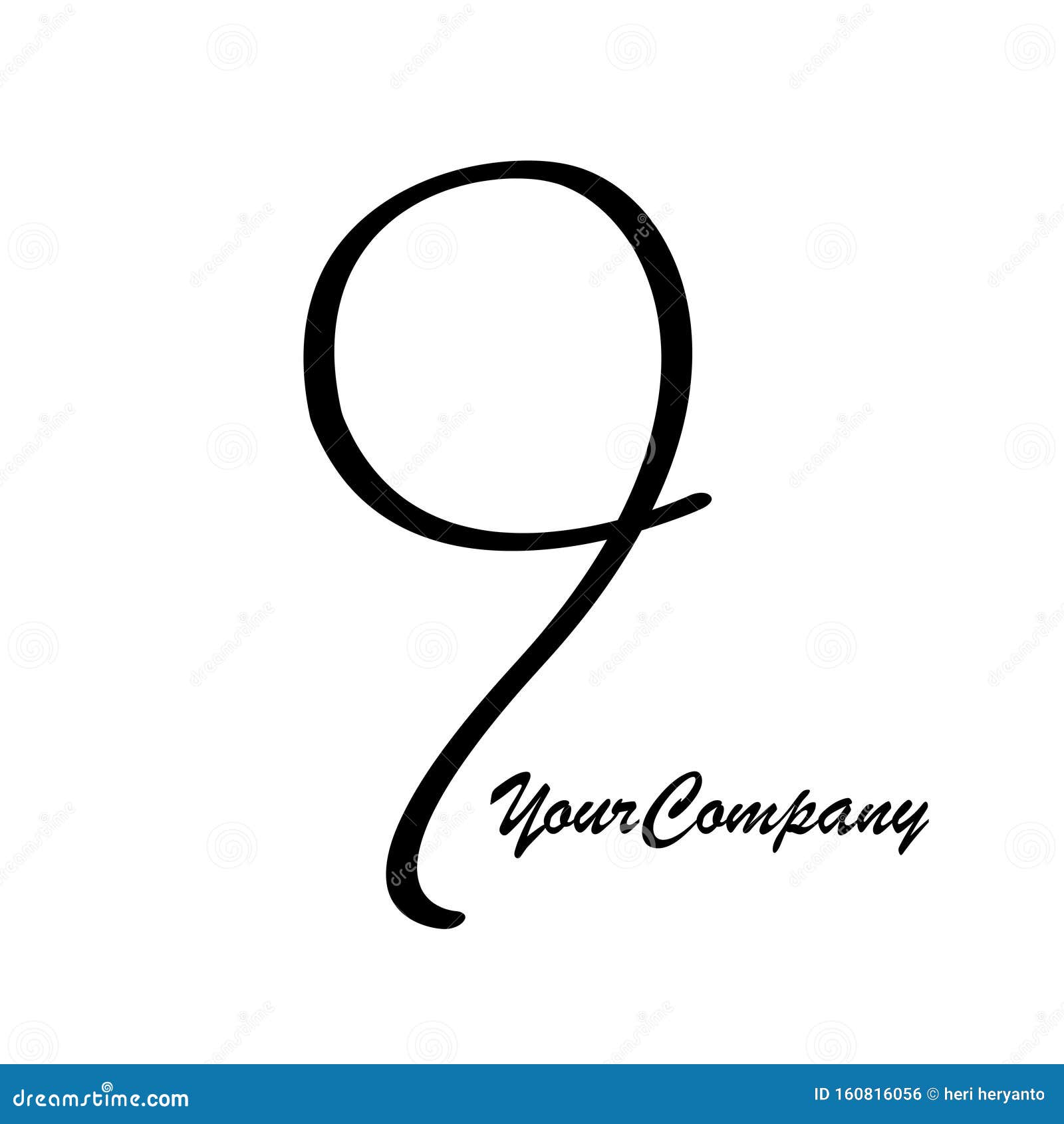 Number Nine Logo Vector Design Template. Logo 9 Design. Stock ...