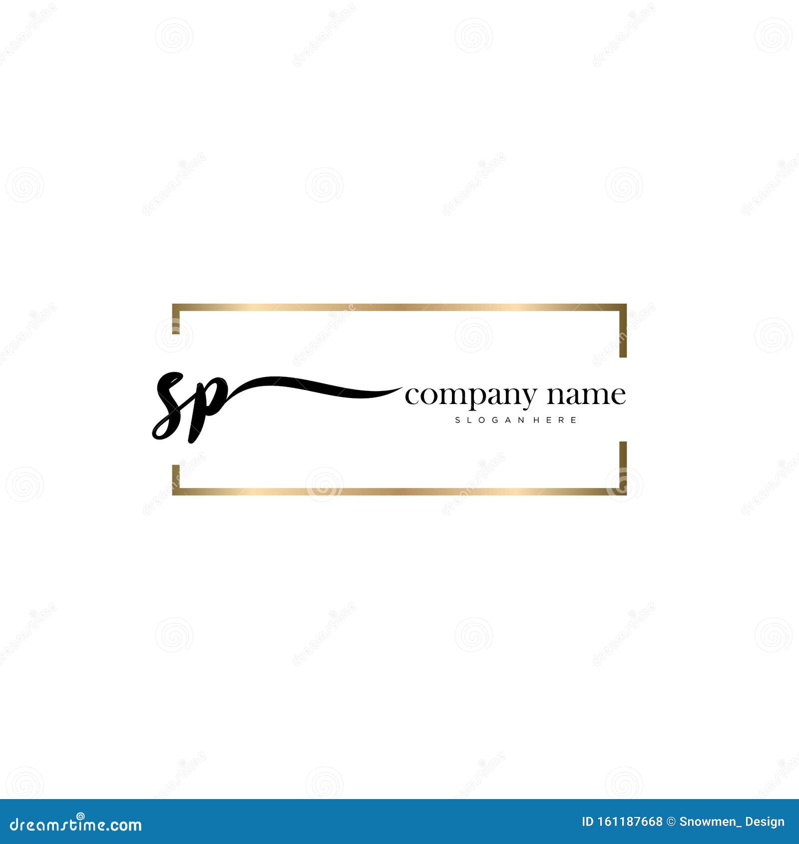 SP Initial Handwriting Logo Template Vector. Stock Vector ...