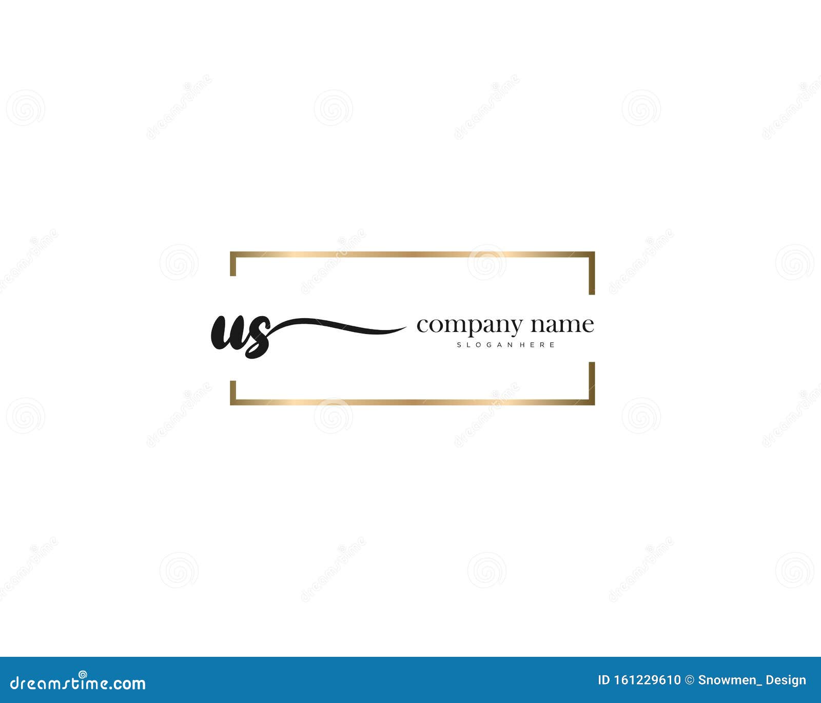 US Initial Handwriting Logo Template Vector. Stock Vector ...