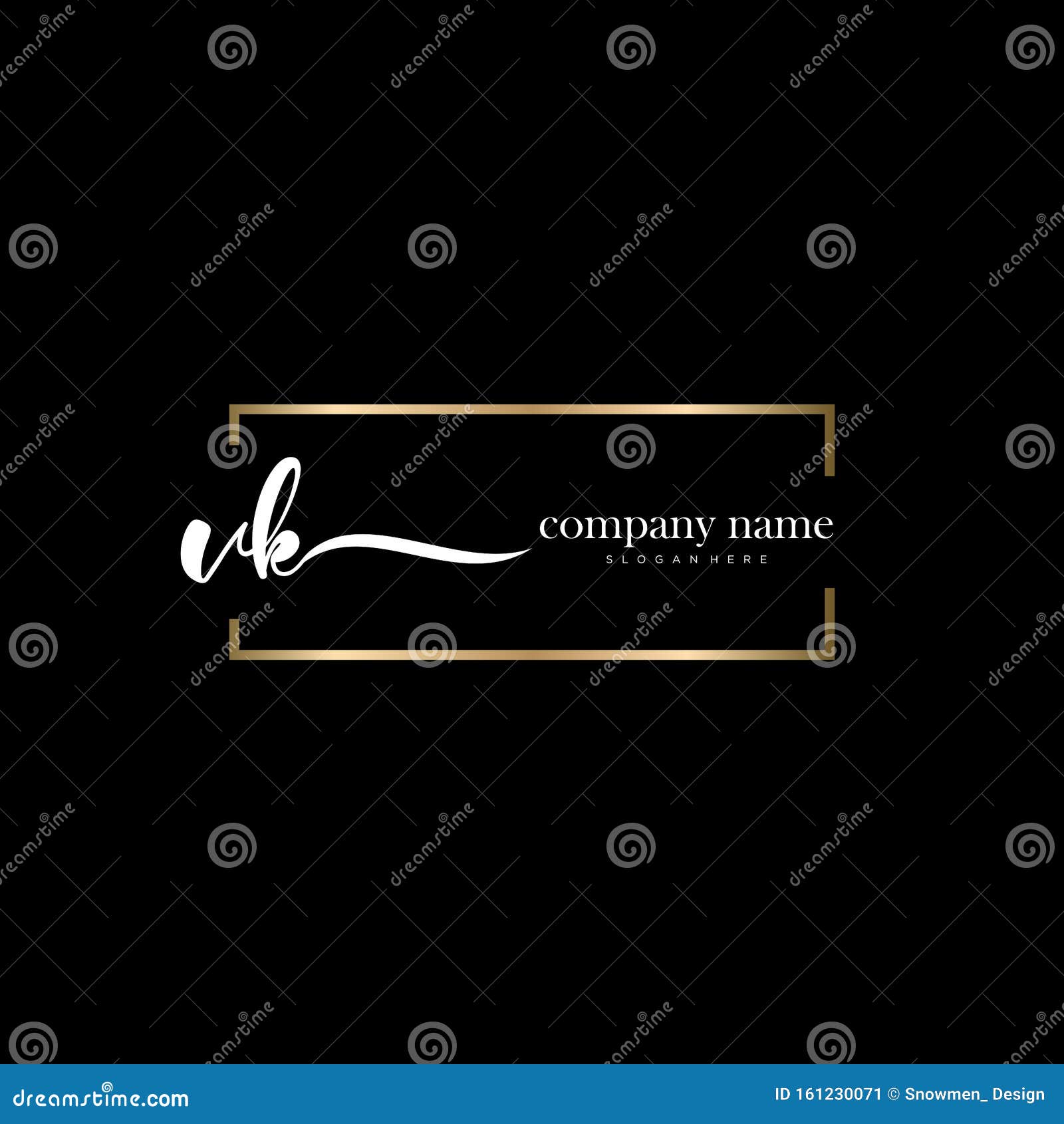 VK Initial Handwriting Logo Template Vector. Stock Vector ...