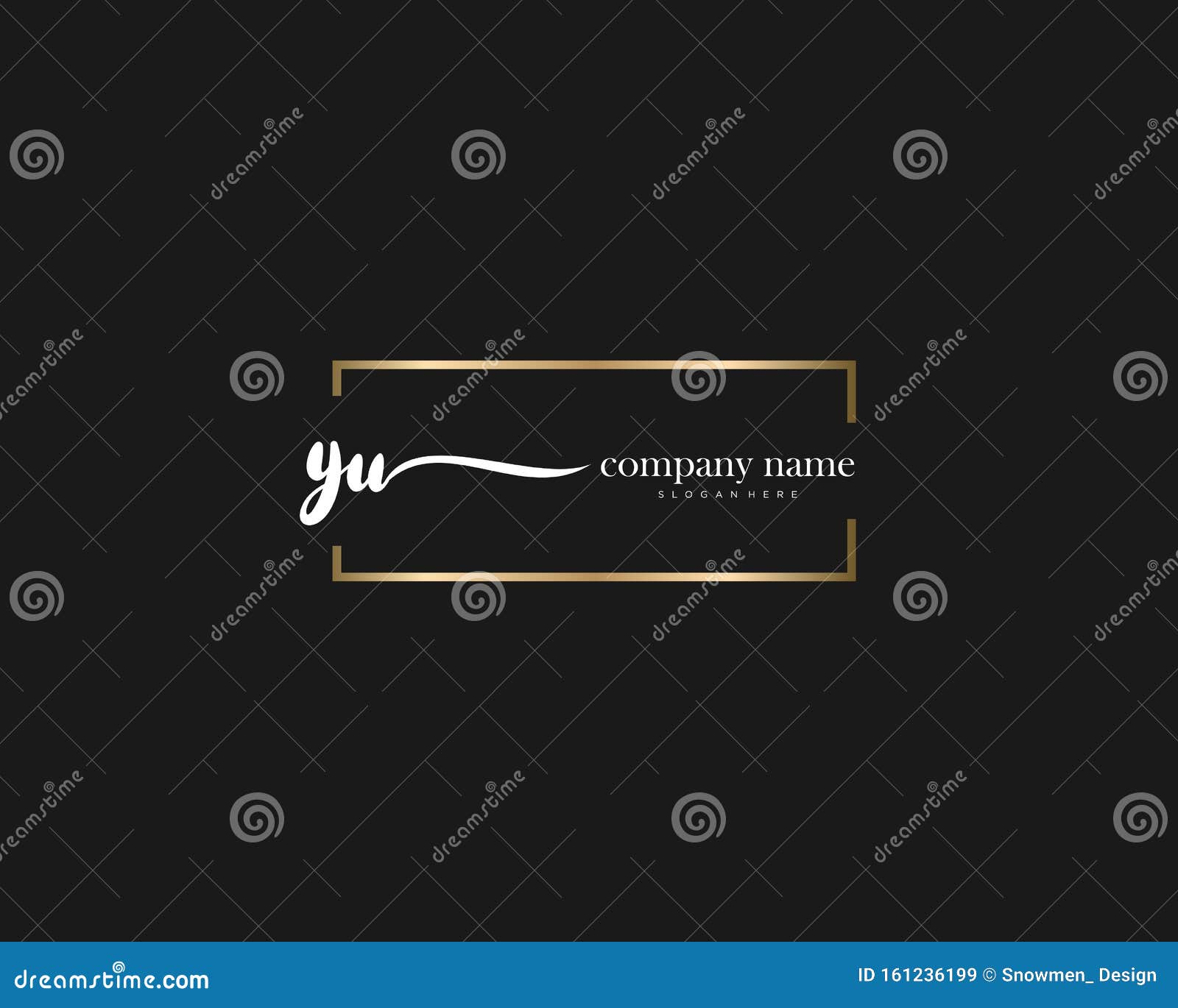 YU Initial Handwriting Logo Template Vector. Stock Vector ...