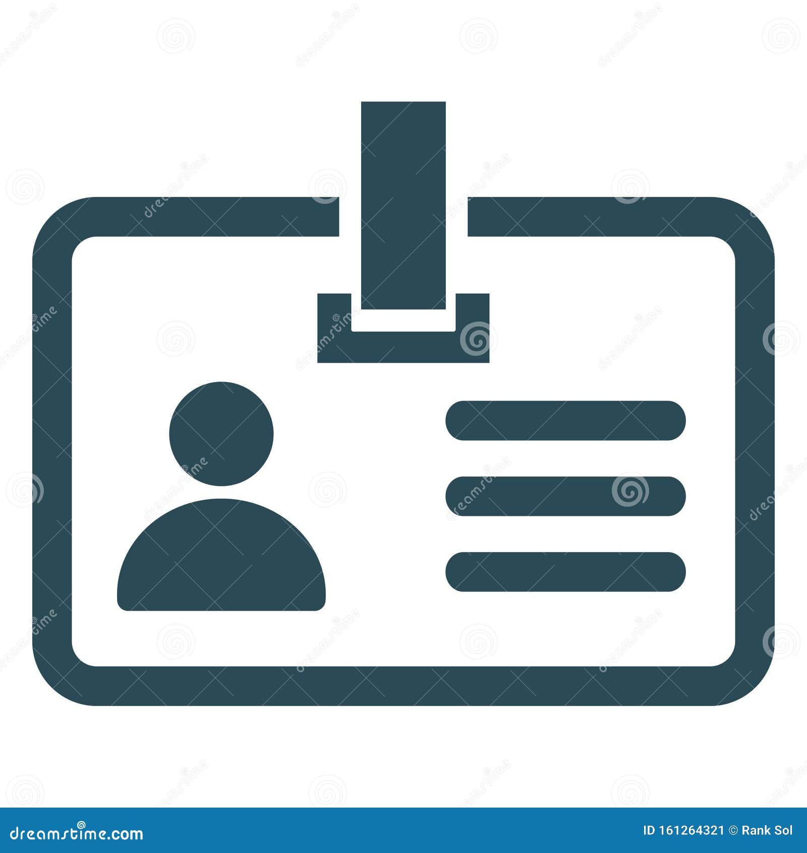Candidate Id Card, Employee Card Isolated Vector Icon that Can Be ...