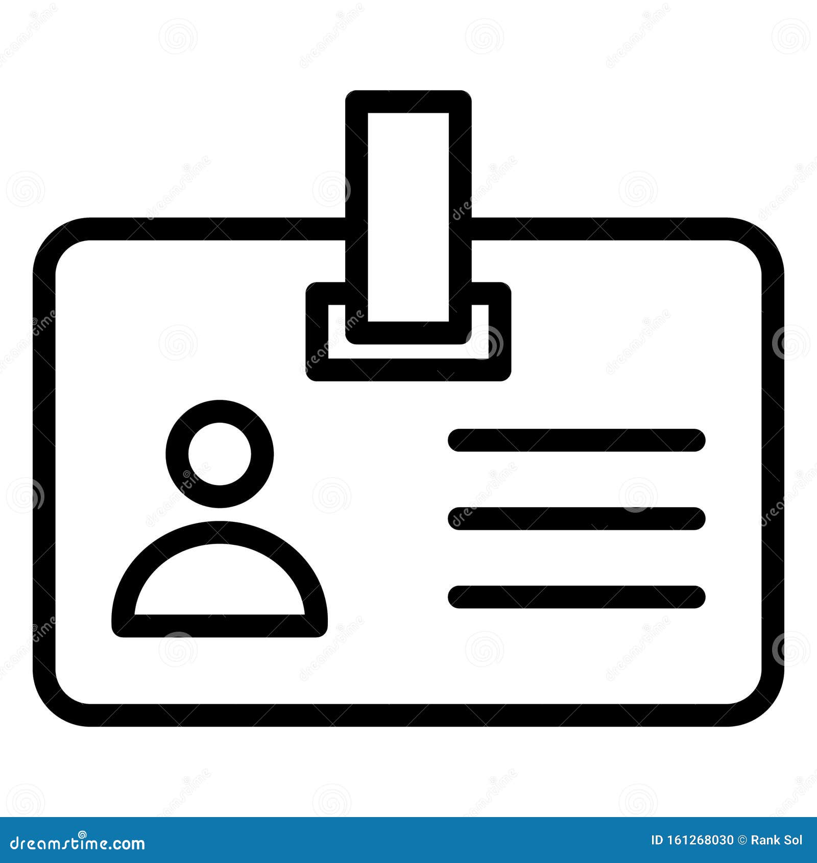 Candidate Id Card, Employee Card Isolated Vector Icon that Can Be ...