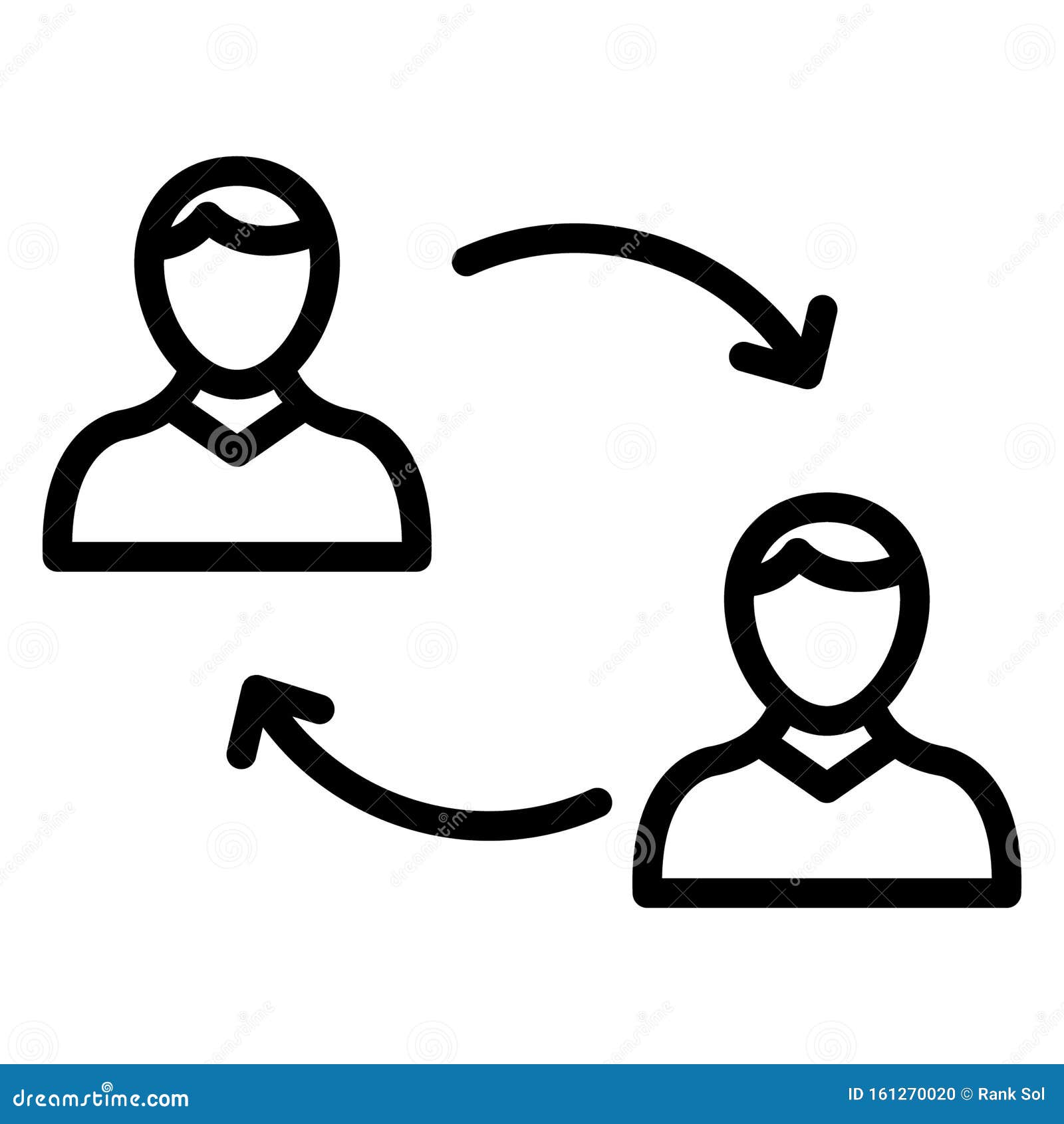 Account Change, Employee Transfer Isolated Vector Icon that Can Be ...