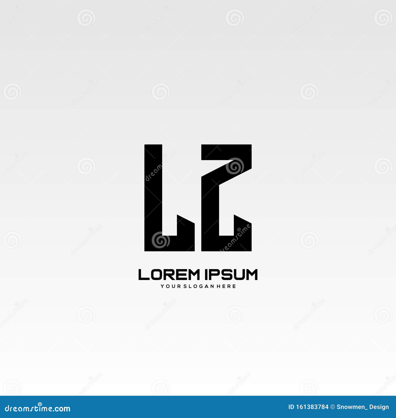 Initial Letter LZ Minimalist Art Logo Vector Stock Vector ...