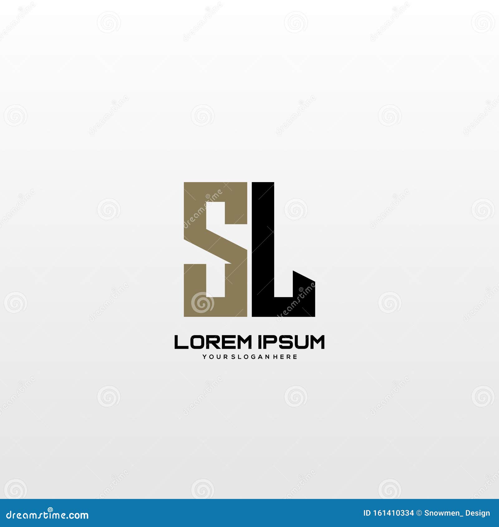 Initial Letter SL Minimalist Art Logo Vector Stock Vector ...