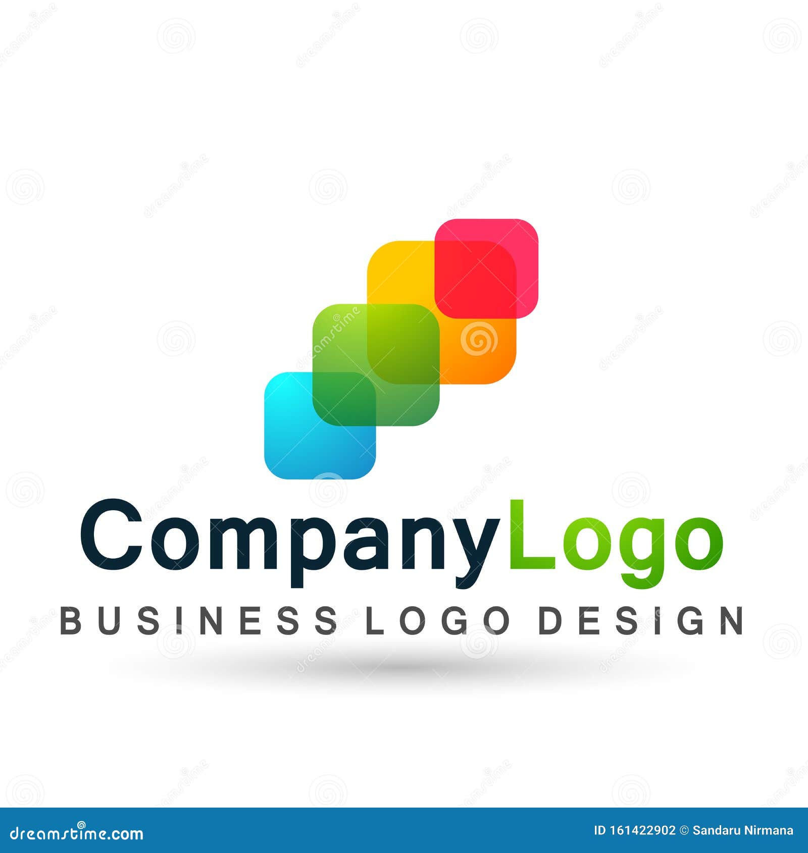 Abstract Square Shaped Business Logo, Union on Corporate Invest ...