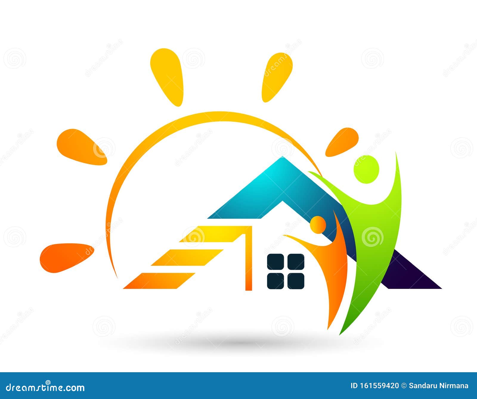 Sun and Solar Power Panel Energy System for Earth Globe Home House ...