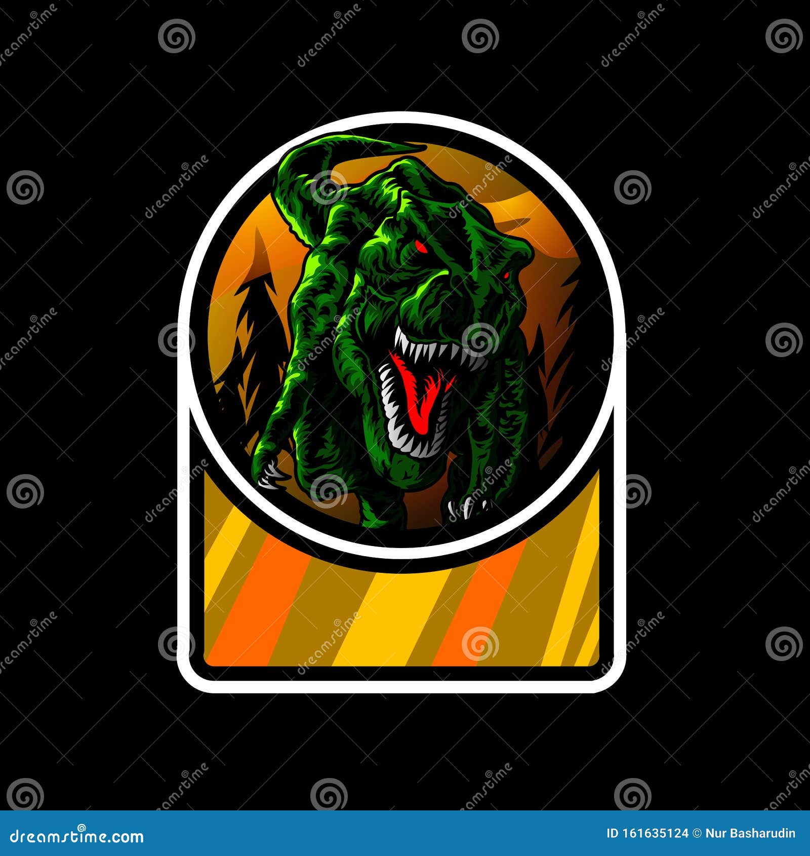 Tyrek Mascot Logo Esport Template Stock Illustration - Illustration of ...