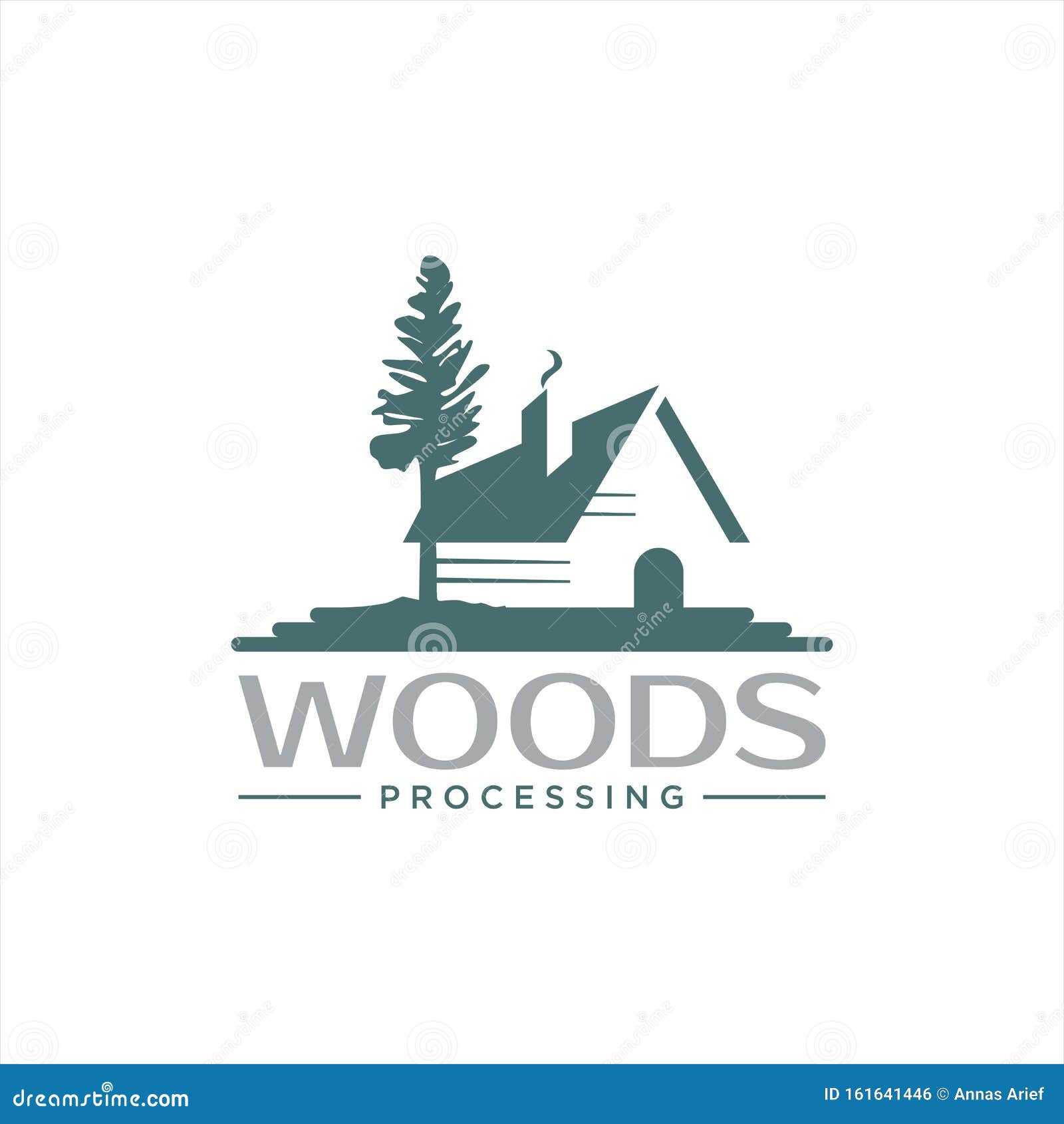 Fun Wood Processing Company Logo Design Idea Stock Vector ...