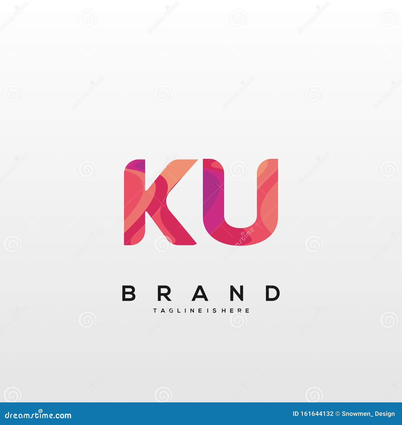 Initial Letter KU Logo with Colorful Circle Background, Letter ...