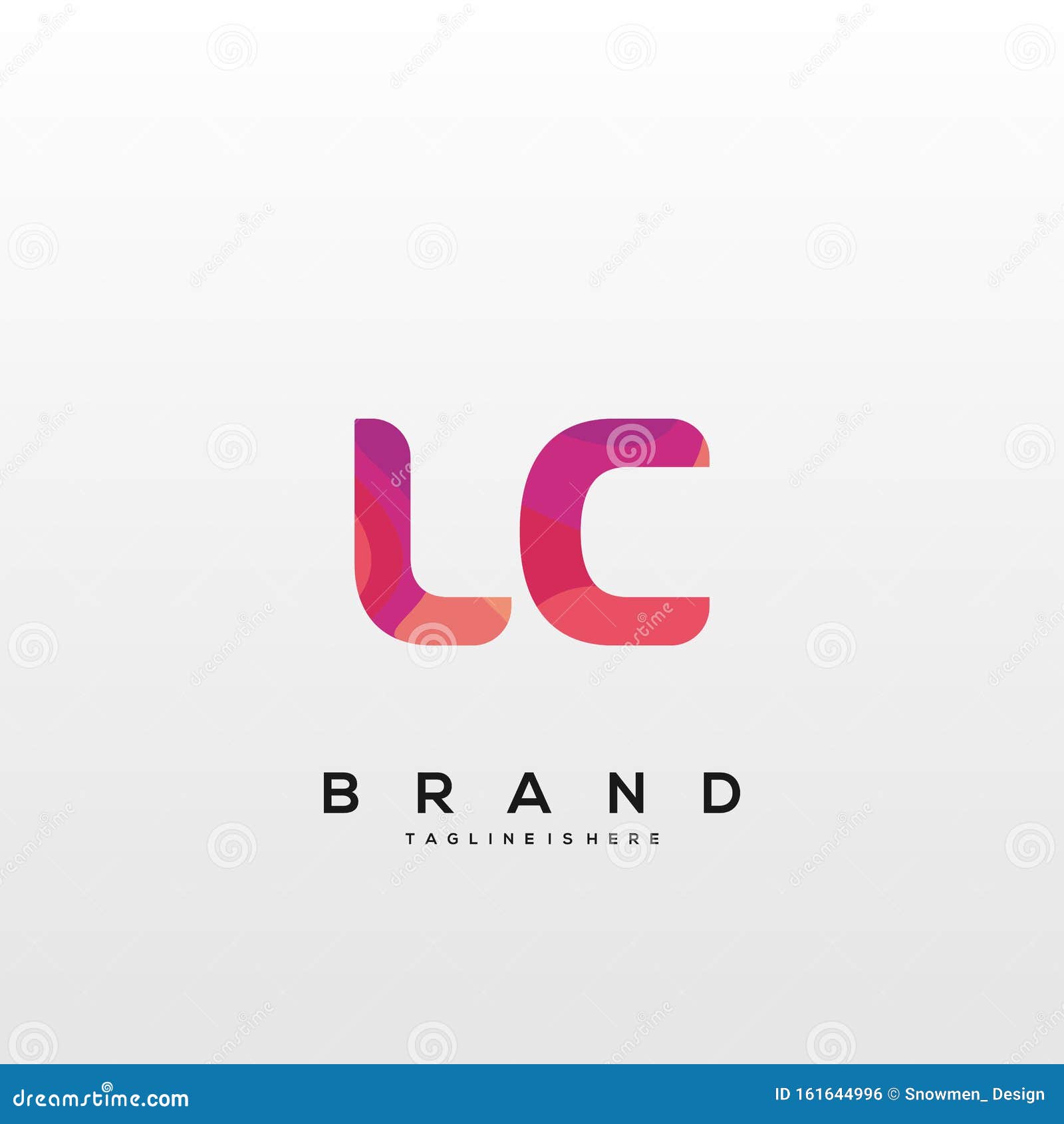 Initial Letter LC Logo with Colorful Circle Background, Letter ...