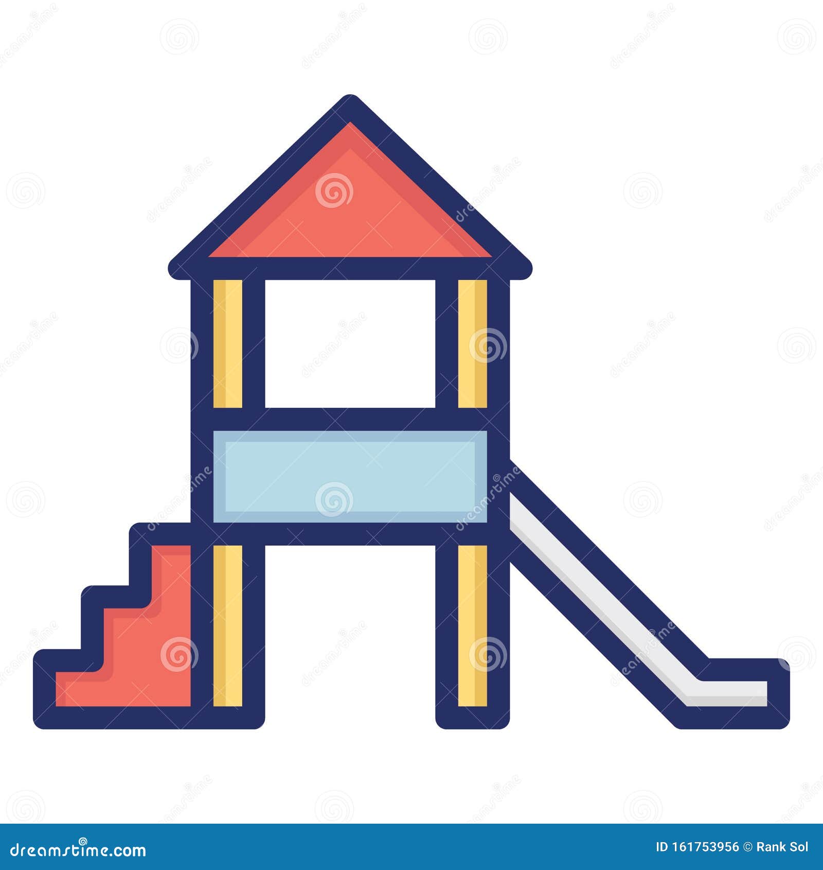 Kindergarten, Play Area Isolated Vector Icon Which Can Be Easily ...