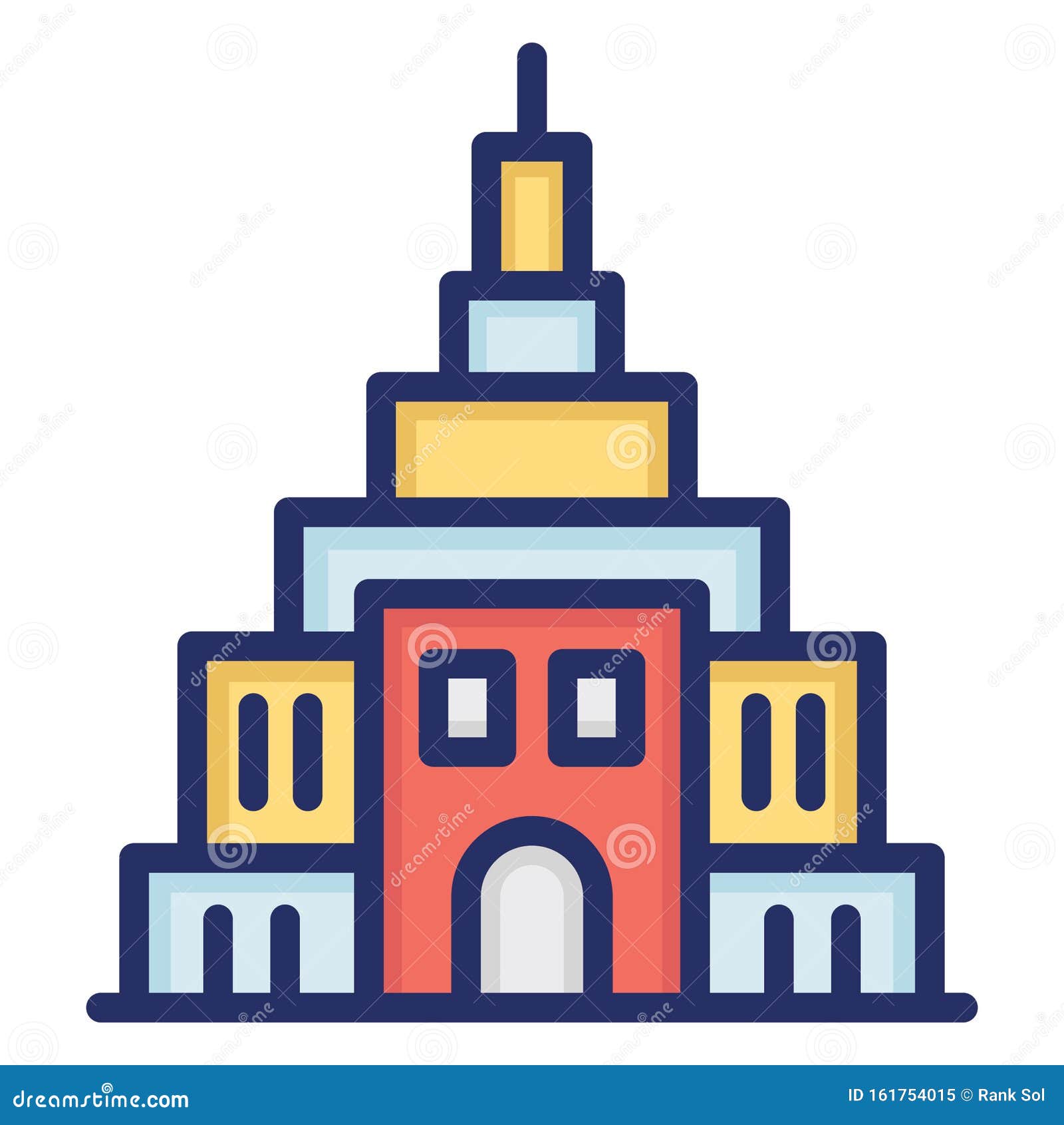 Heritage Building, Historic Building Isolated Vector Icon Which Can Be ...