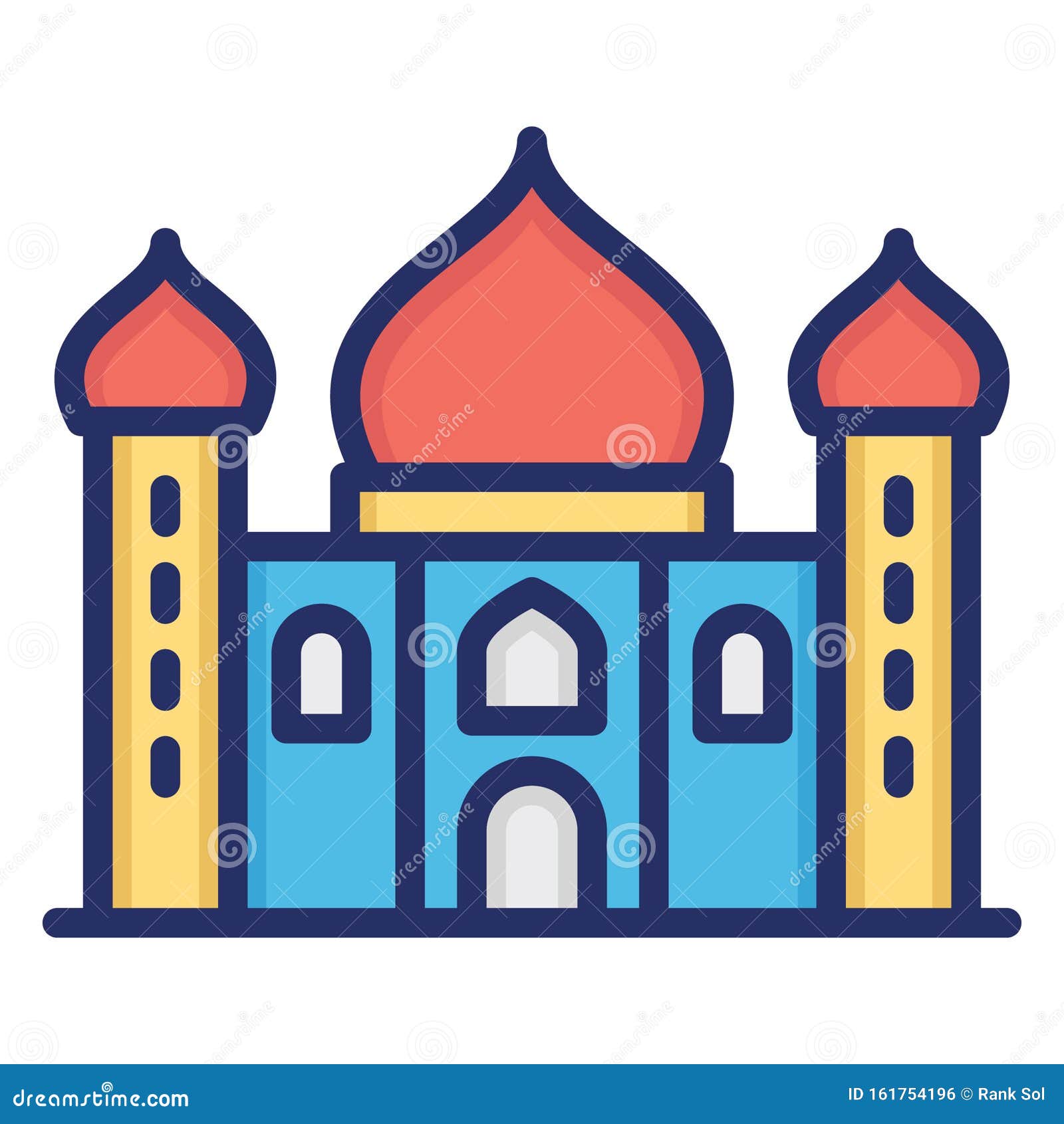Katas Fort, Katas Mandir Isolated Vector Icon Which Can Be Easily ...
