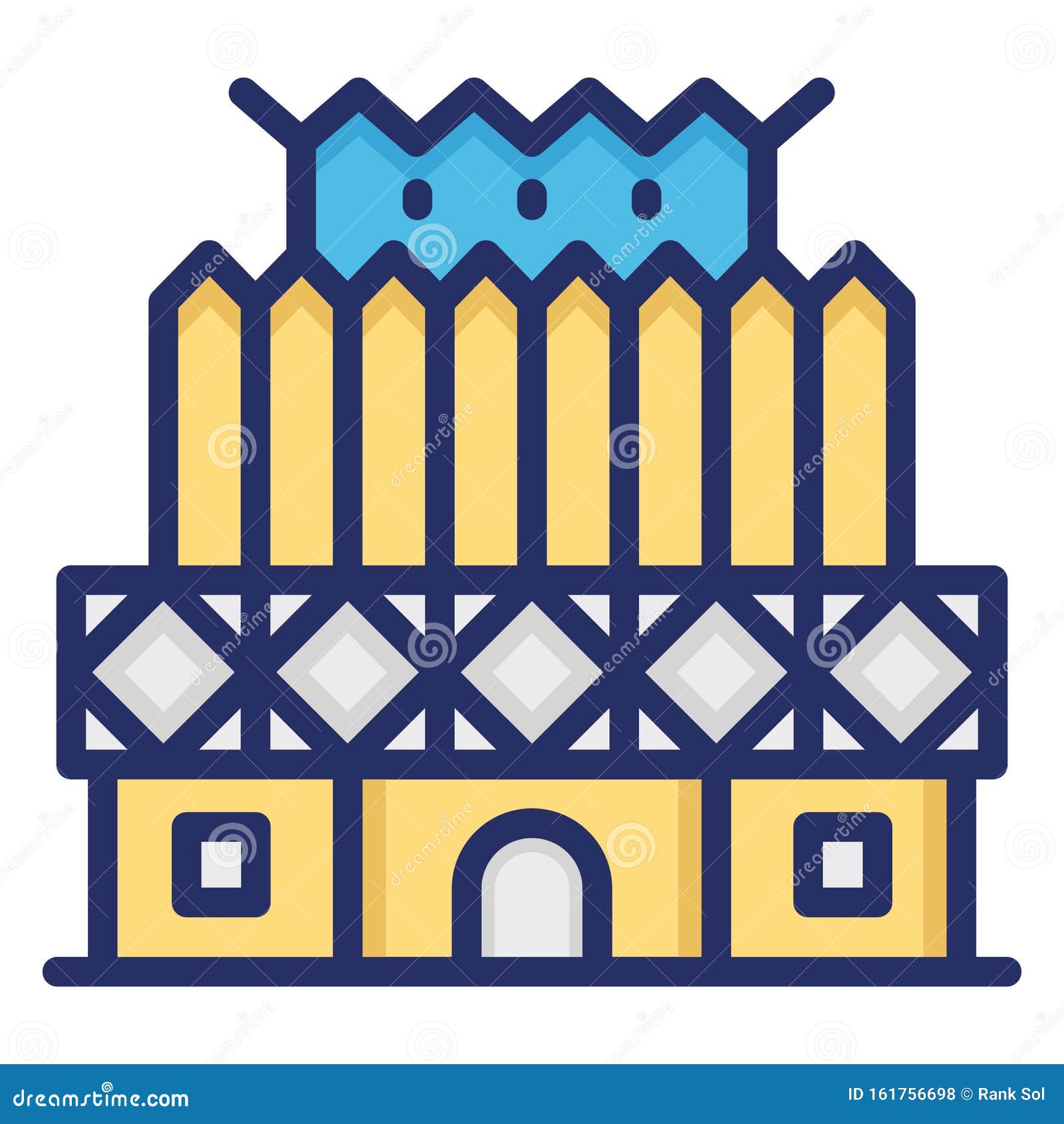 Heritage Building, Historic Building Isolated Vector Icon Which Can Be ...