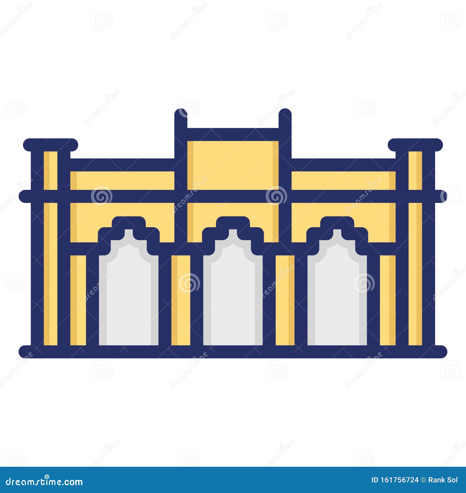 Heritage Museum, Historic Building Isolated Vector Icon Which Can Be ...