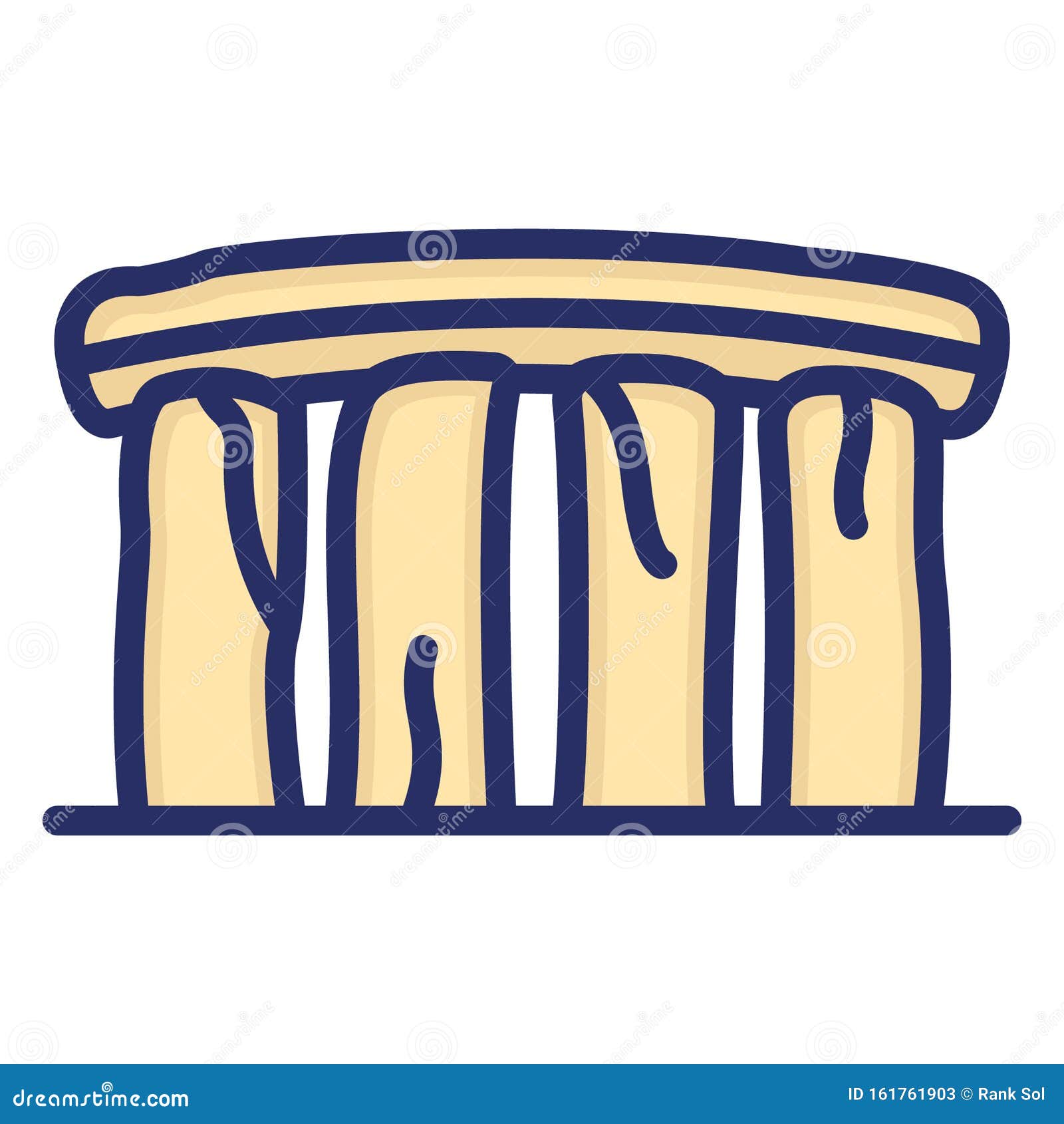 Prehistoric Monument, Standing Stones Isolated Vector Icon Which Can Be ...