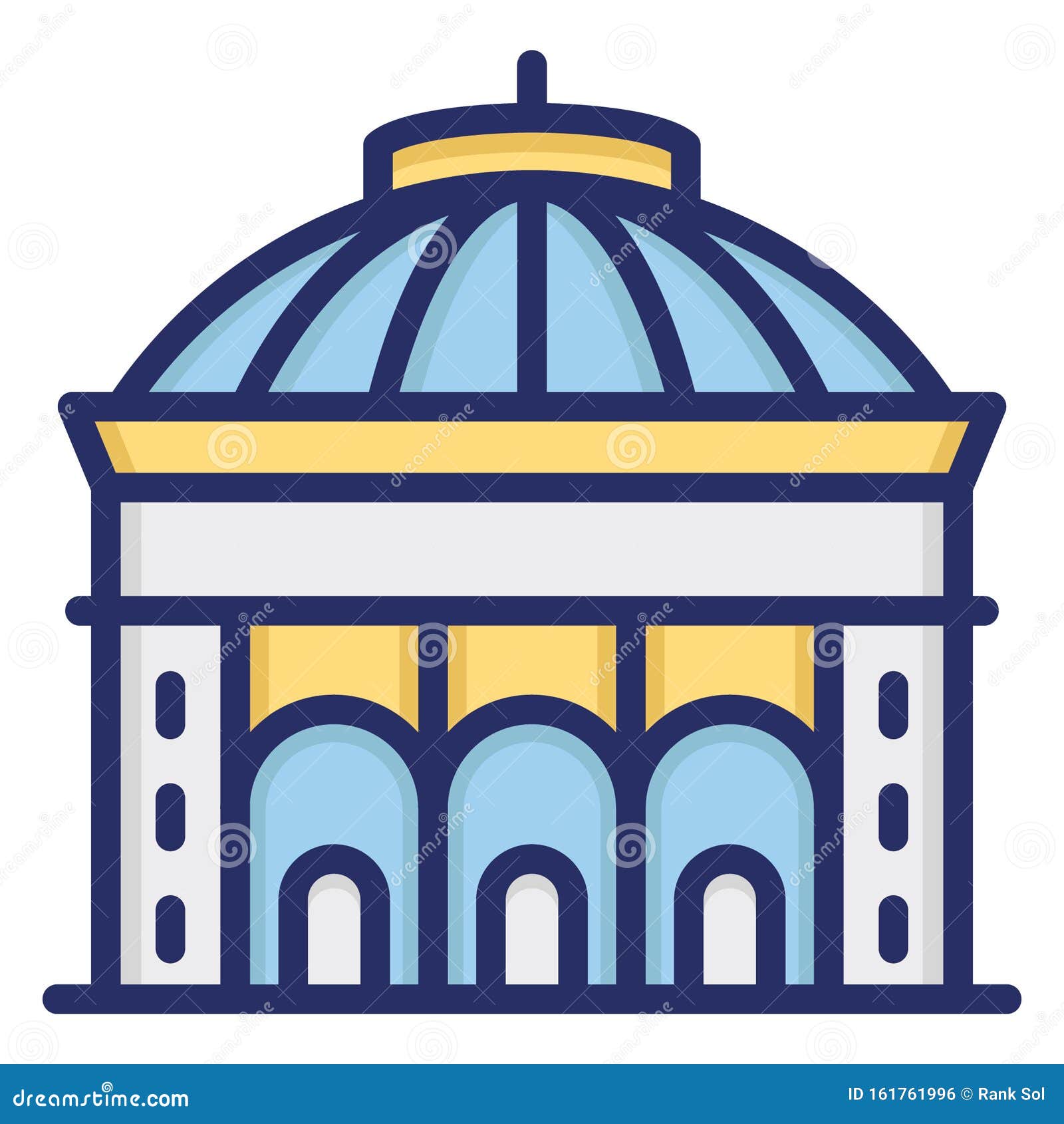 Academic, Educational Building Isolated Vector Icon Which Can Be Easily ...