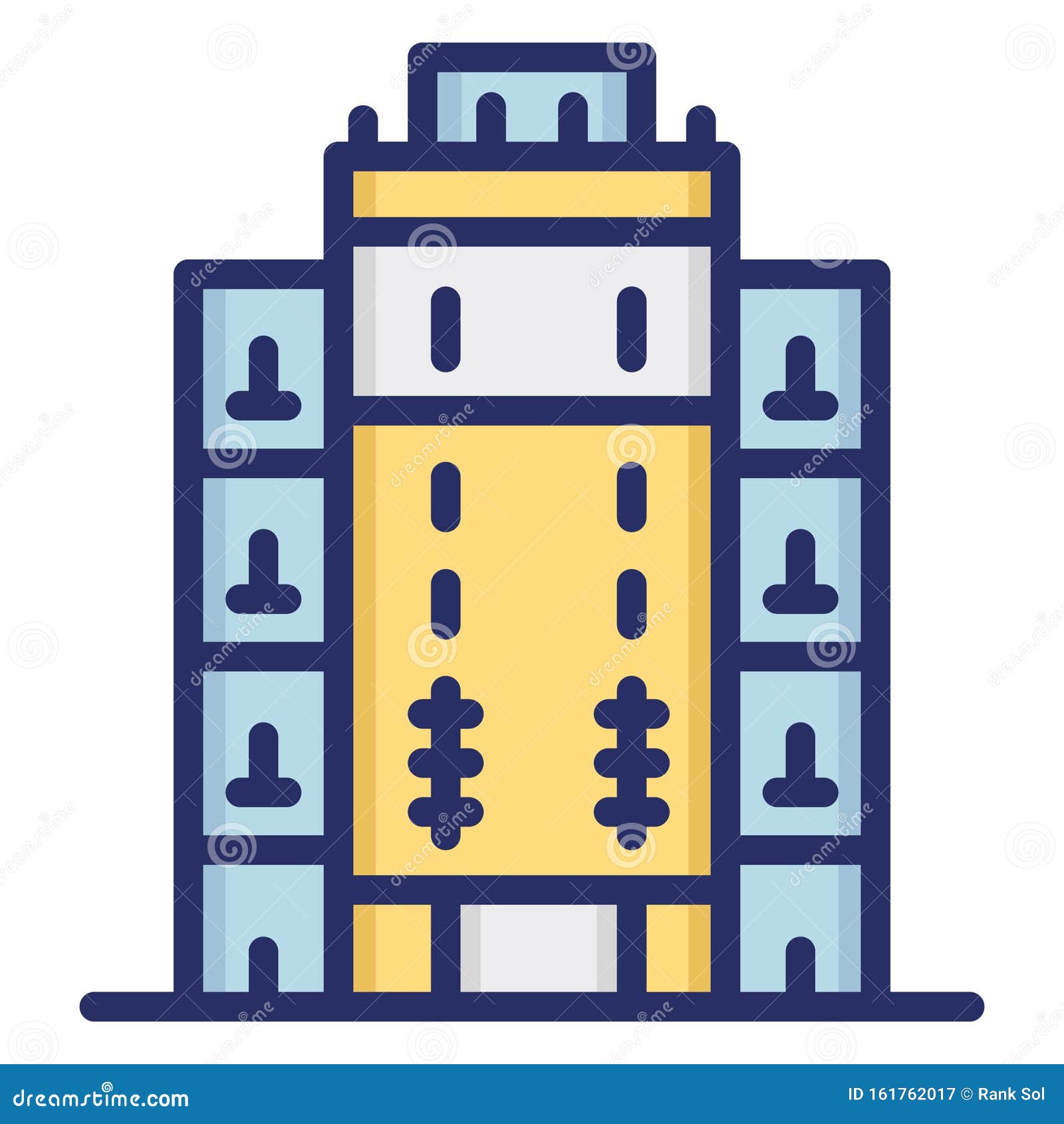 Academic, Educational Building Isolated Vector Icon Which Can Be Easily ...
