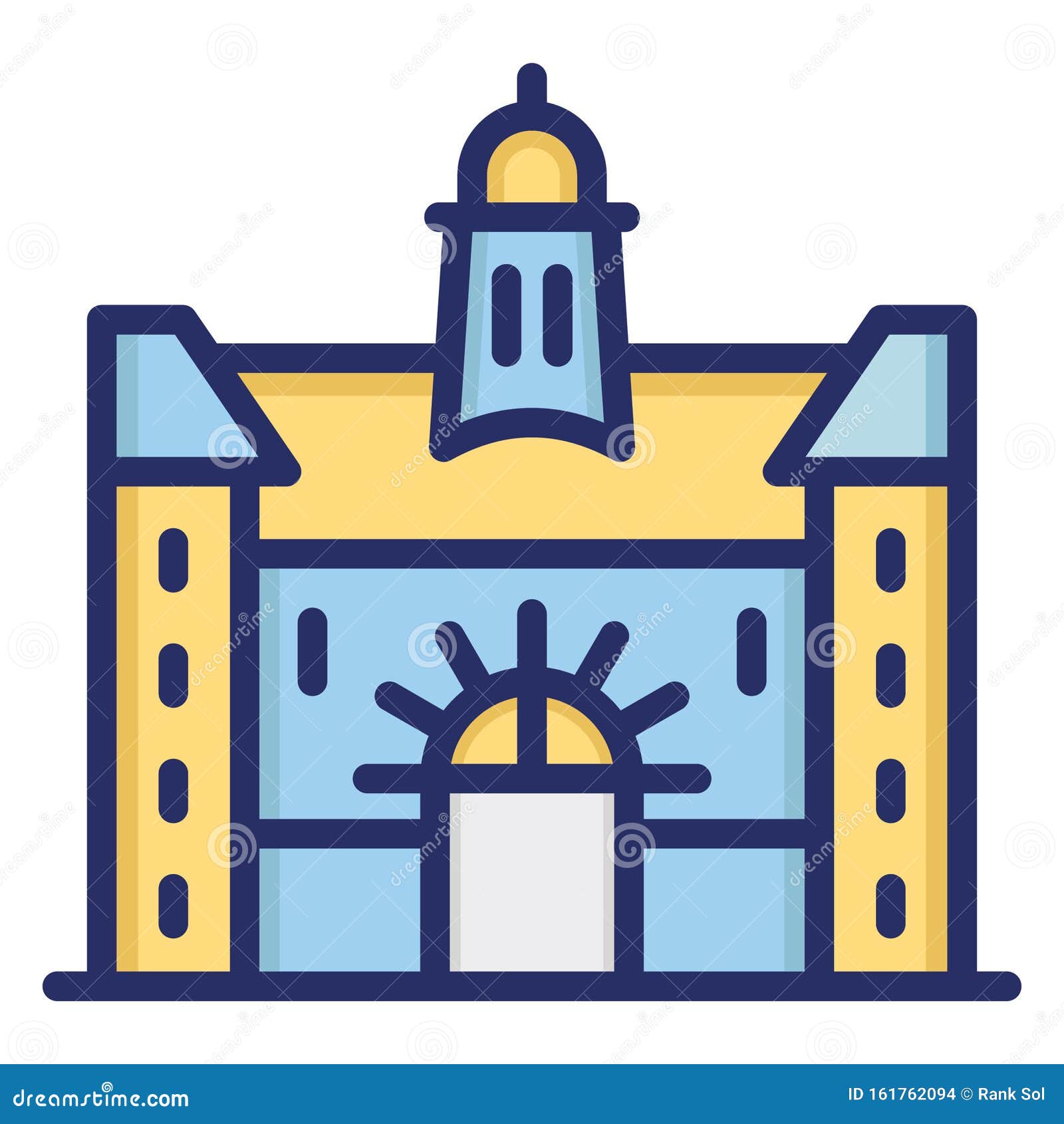 Academic, Educational Building Isolated Vector Icon Which Can Be Easily ...