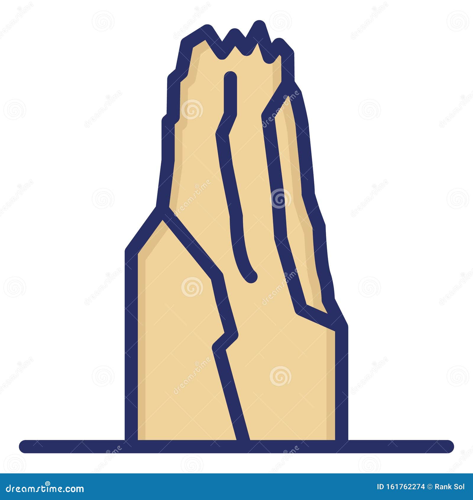 Baltistan Monument, Gilgit Landmark Isolated Vector Icon Which Can Be ...