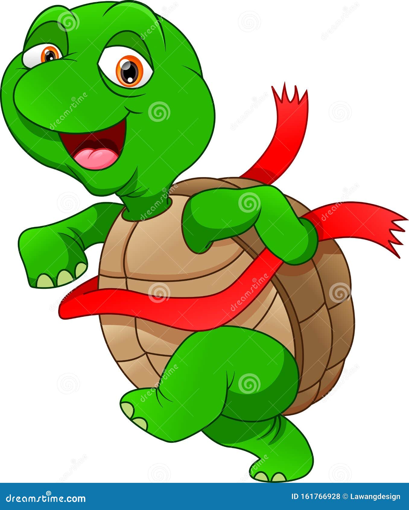 Cute green turtle cartoon stock vector. Illustration of aquatic - 161766928